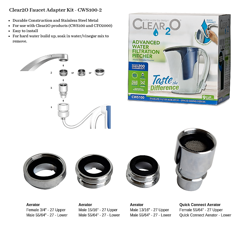 Clear2O® Faucet Adapter Kit - CWS100-2 – CLEAR2O